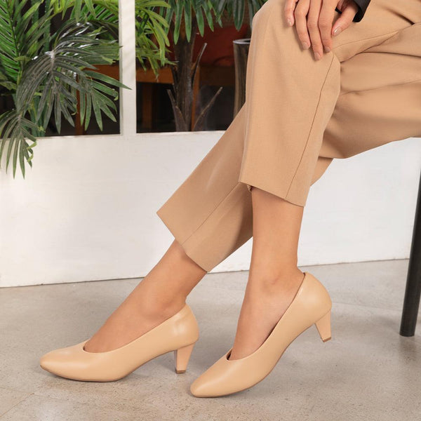 Buy Tan Women's Pumps - The Nanoi Tan | Tresmode