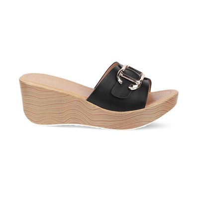 Buy Black Women's Wedges - The Tredge Black | Tresmode